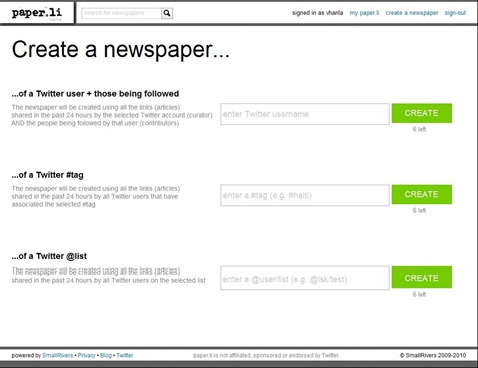 Paper.li - Crear nuestro propio diario usando Twitter